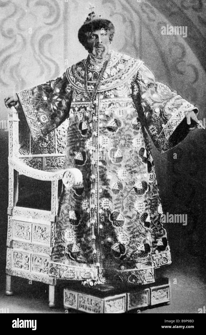 Opera singer Fedor Chaliapin as Boris Godunov Stock Photo - Alamy