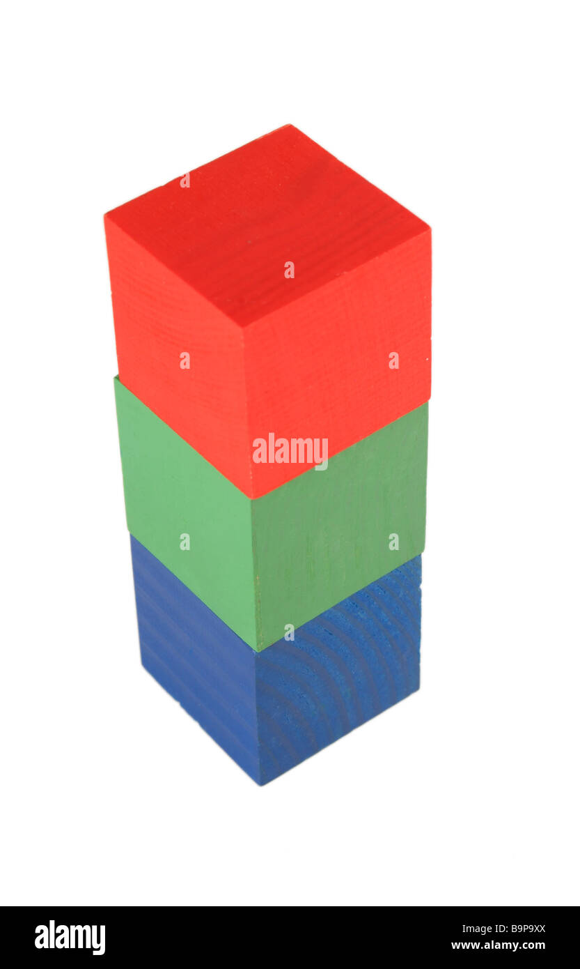 toy cube tower Stock Photo - Alamy