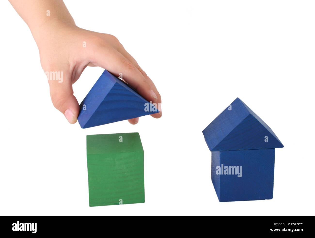 child making house Stock Photo - Alamy