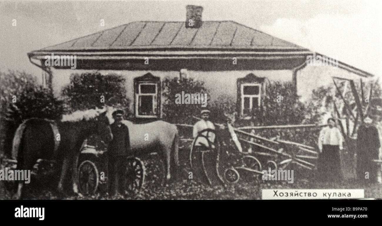 A kulak s farm Early 19th century Stock Photo - Alamy