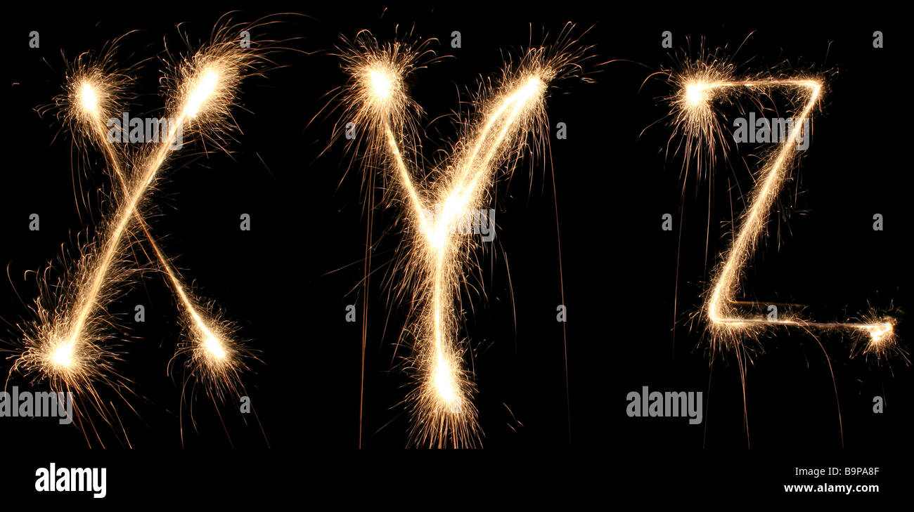 alphabet sparkler (see other letters in my portfolio Stock Photo - Alamy