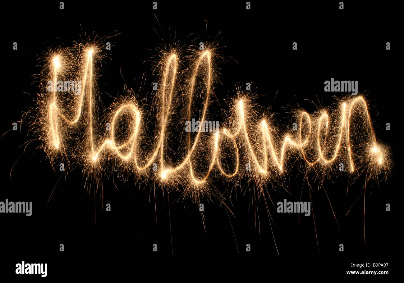 HALLOWEEN sparkler (you can see other words in my portfolio Stock Photo ...