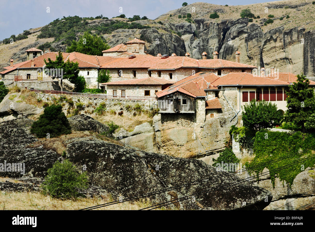 Meteora mountain Monastery, Cultural Heritage, Greece Stock Photo - Alamy