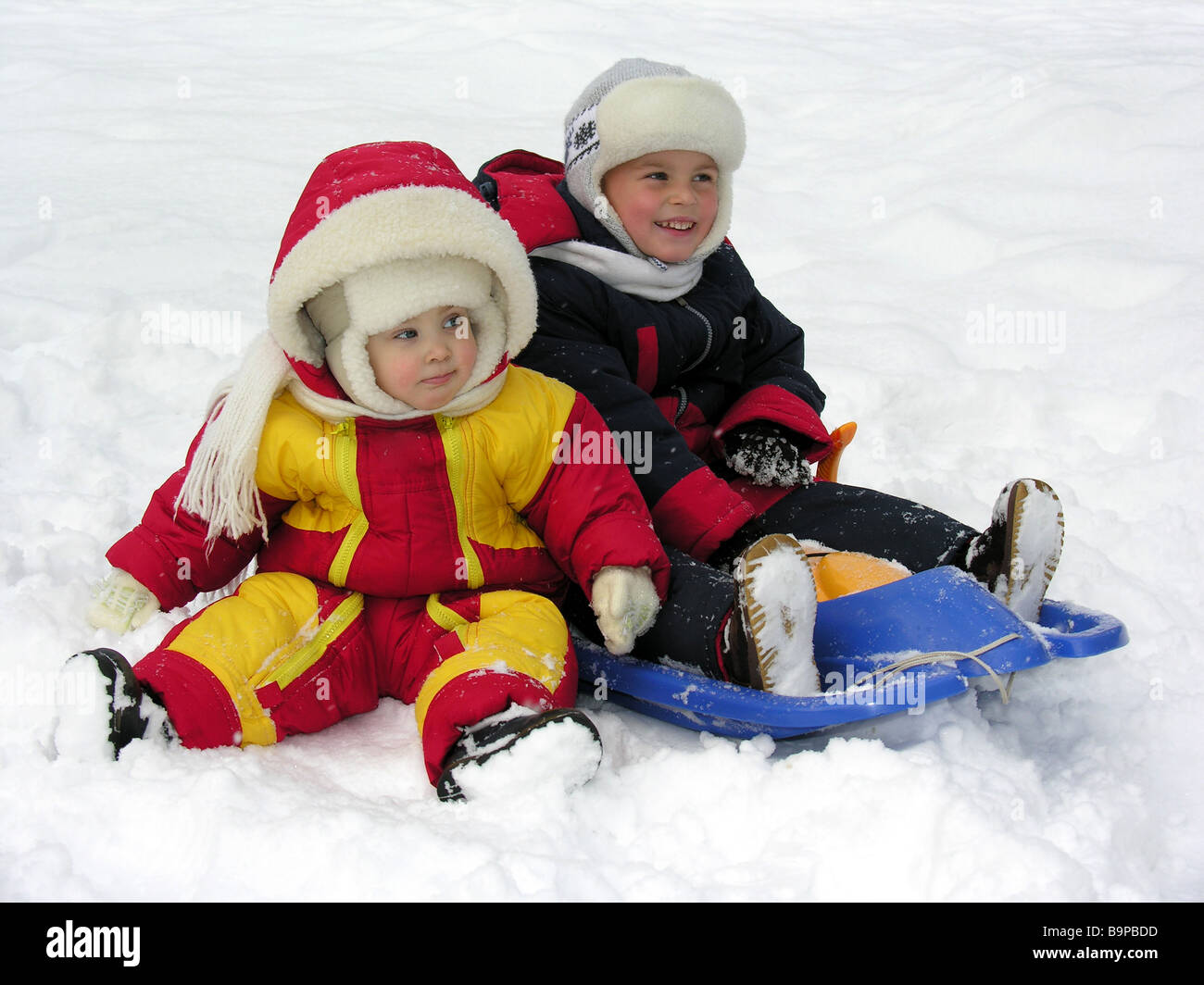 child and baby. winter Stock Photo - Alamy