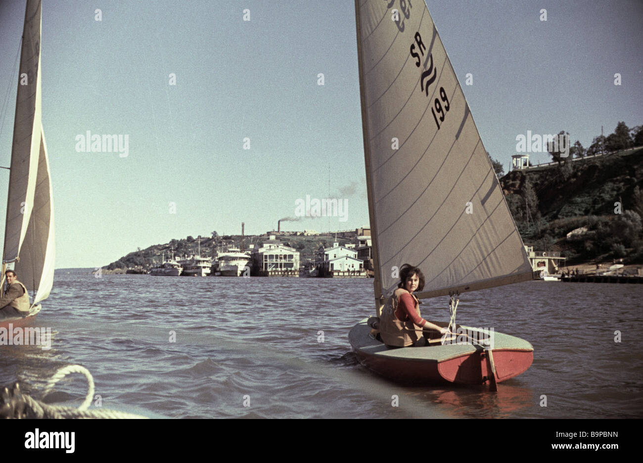 City sailing sport competition Stock Photo - Alamy