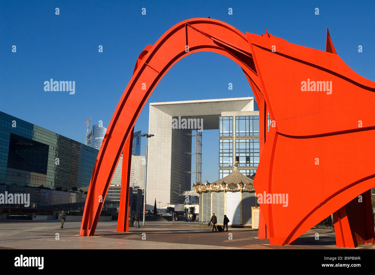 France, Hauts de Seine, La Defense, Stabile sculpture by Calder called ...