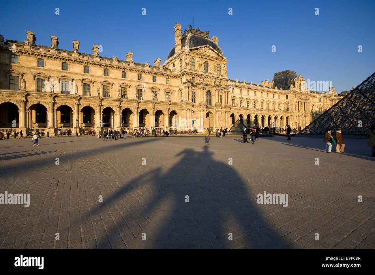 France, Paris, Louvre Museum, Cour Napoleon and the Pyramid by ...