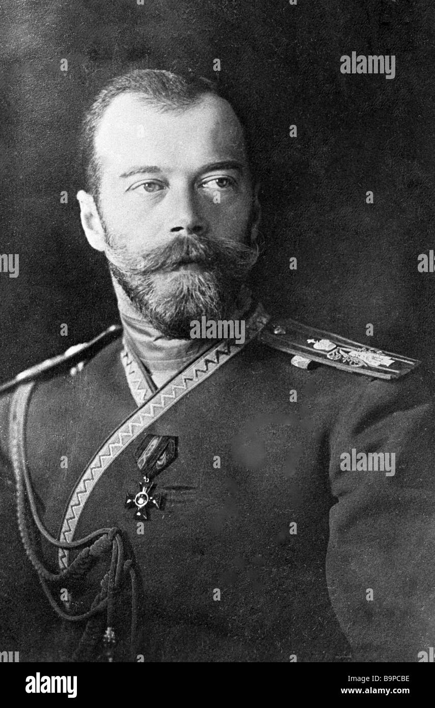 Russian Emperor Nicholas II 1868 1918 Photo 1915 Stock Photo - Alamy