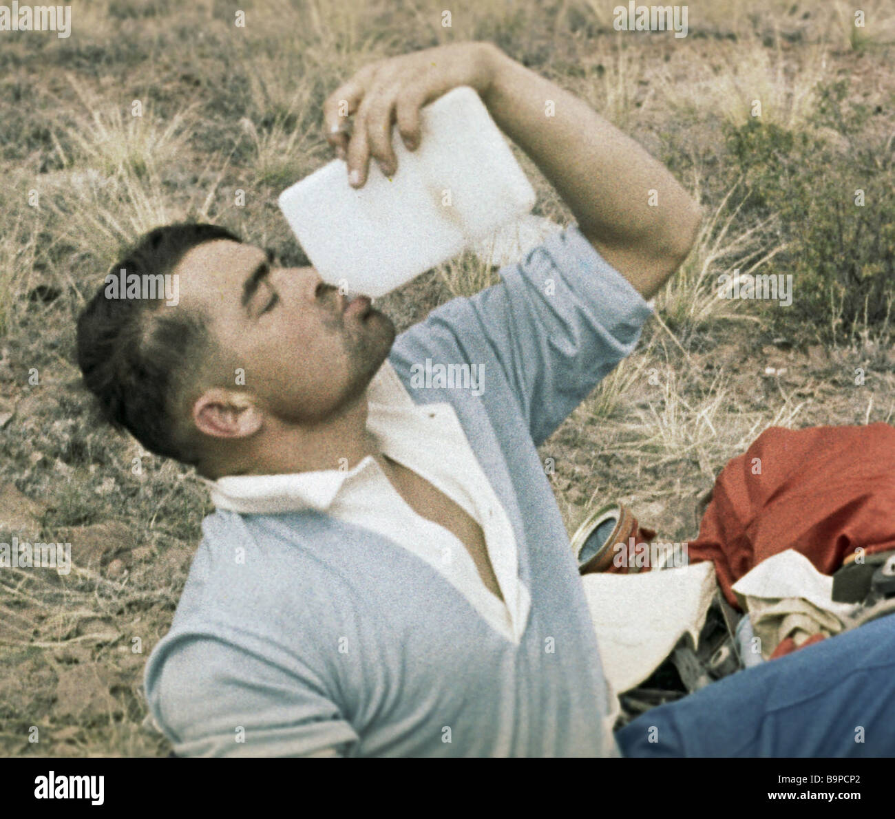 The USSR Pilot Cosmonaut Andriyan Nikolayev just landed Stock Photo - Alamy