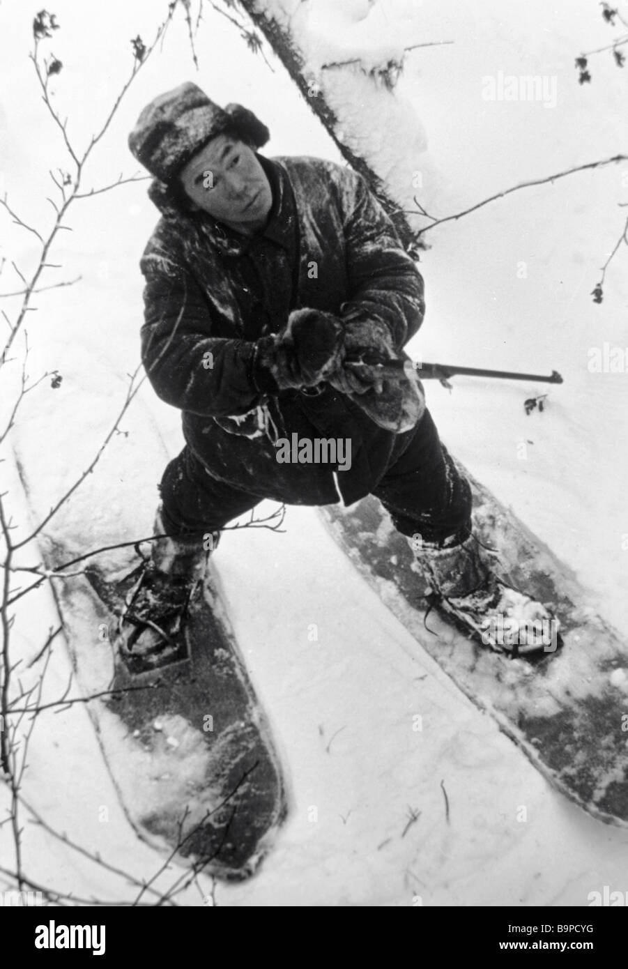 Trapper getting ready to face his prey Stock Photo - Alamy