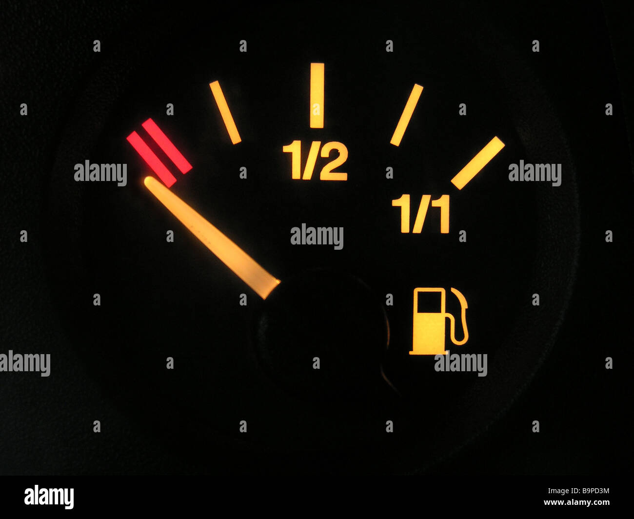 sensor of empty tank of benzine Stock Photo - Alamy
