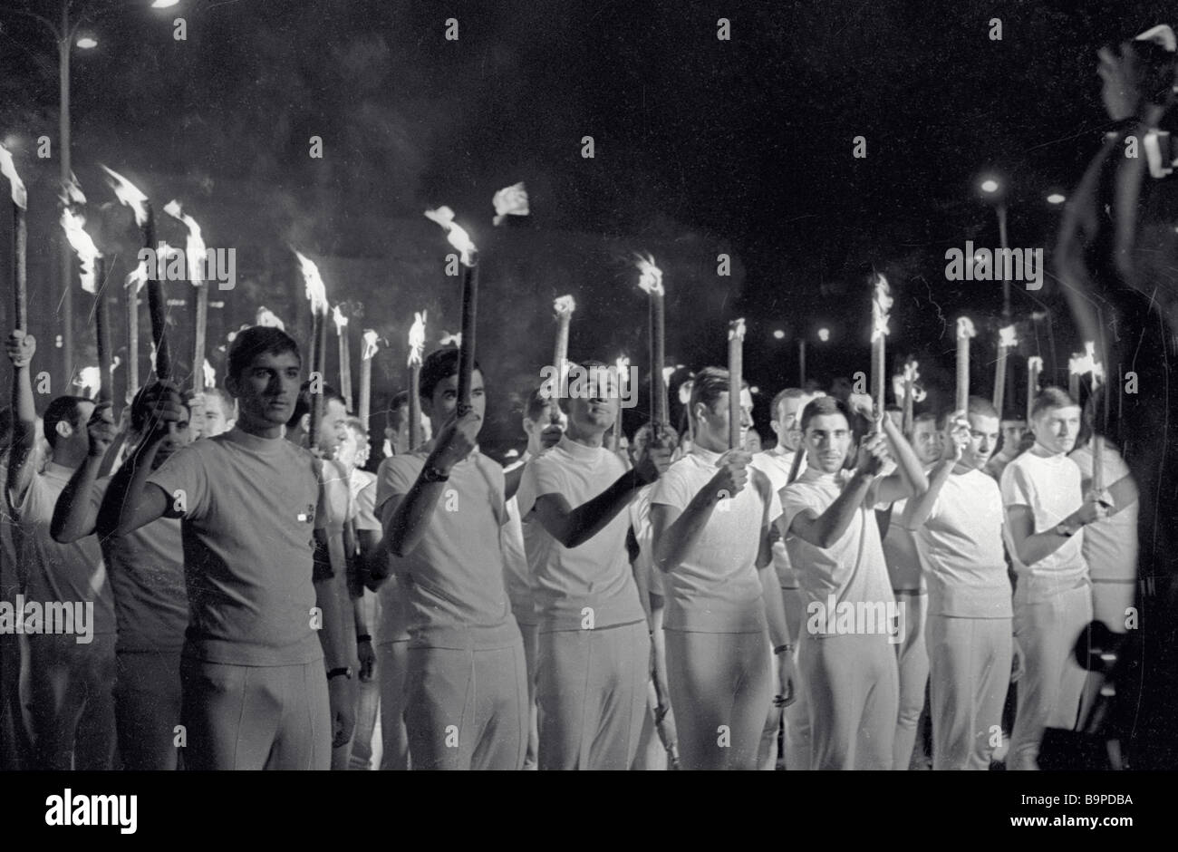 Torch procession during meeting of solidarity with Vietnam during Ninth ...