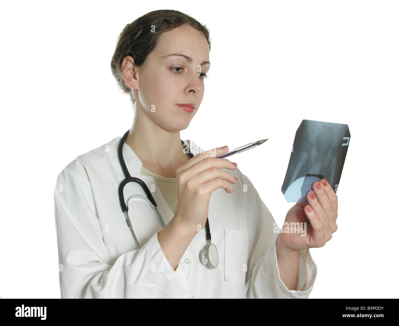 doctor reviews patient x-ray Stock Photo - Alamy