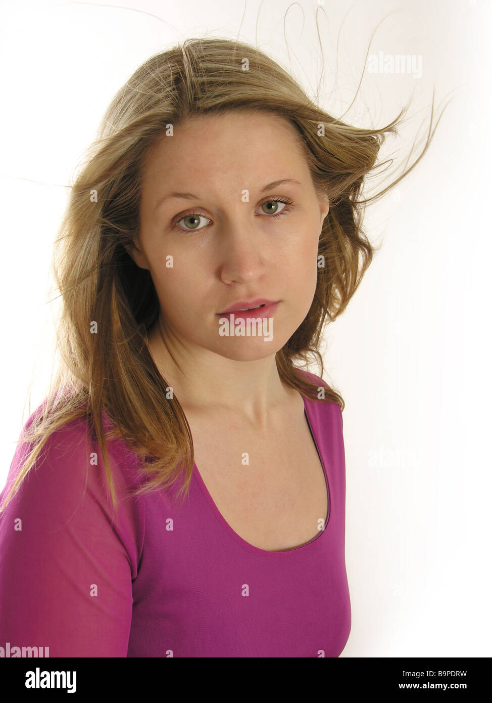 girl. hair's wind Stock Photo - Alamy