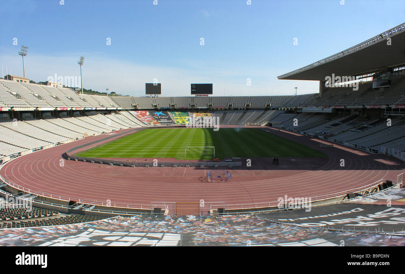 empty stadium. Barselona Stock Photo - Alamy