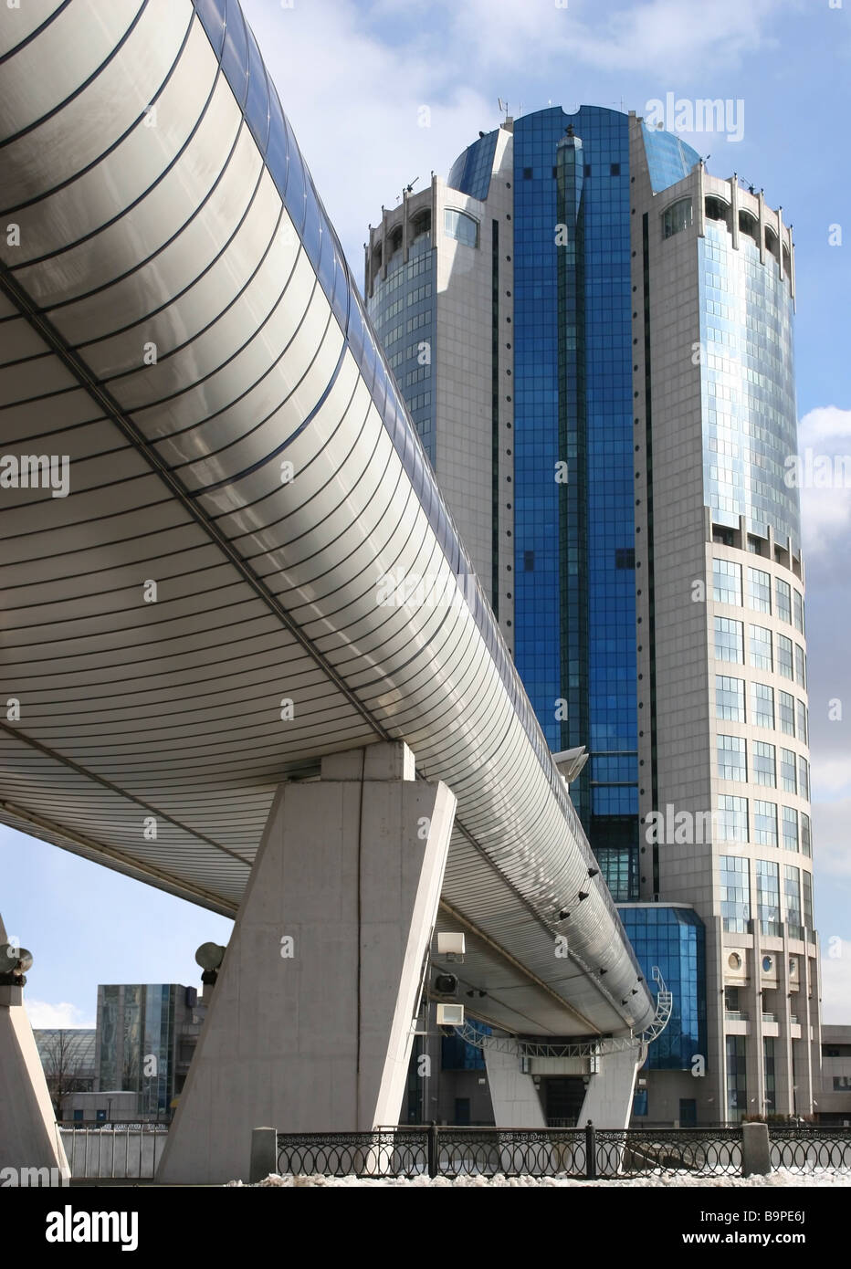 office building and bridge Stock Photo - Alamy