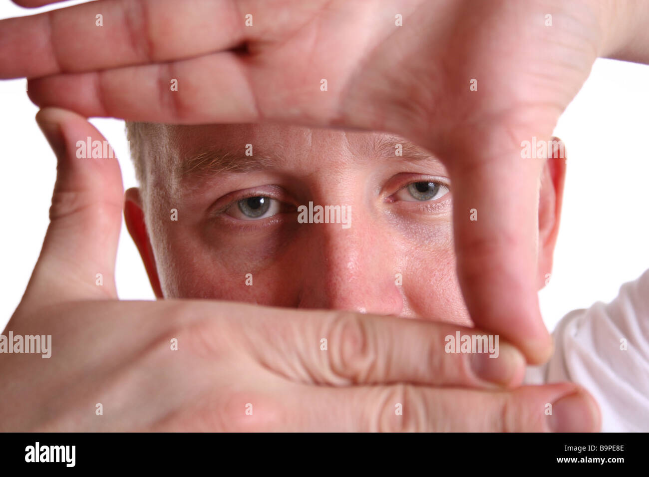 Hand hiding thumb hi-res stock photography and images - Alamy