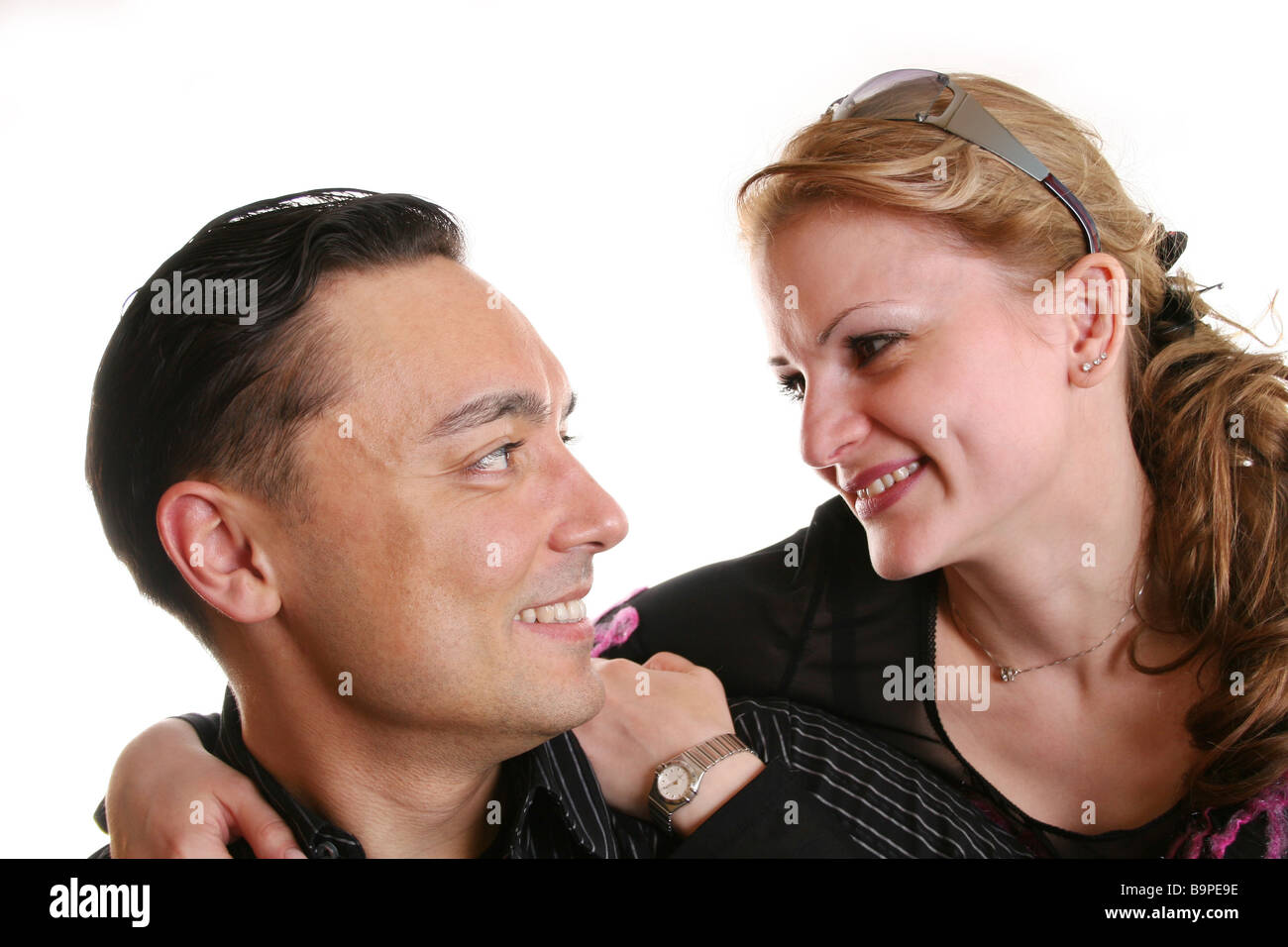 couple look friend on friend Stock Photo - Alamy