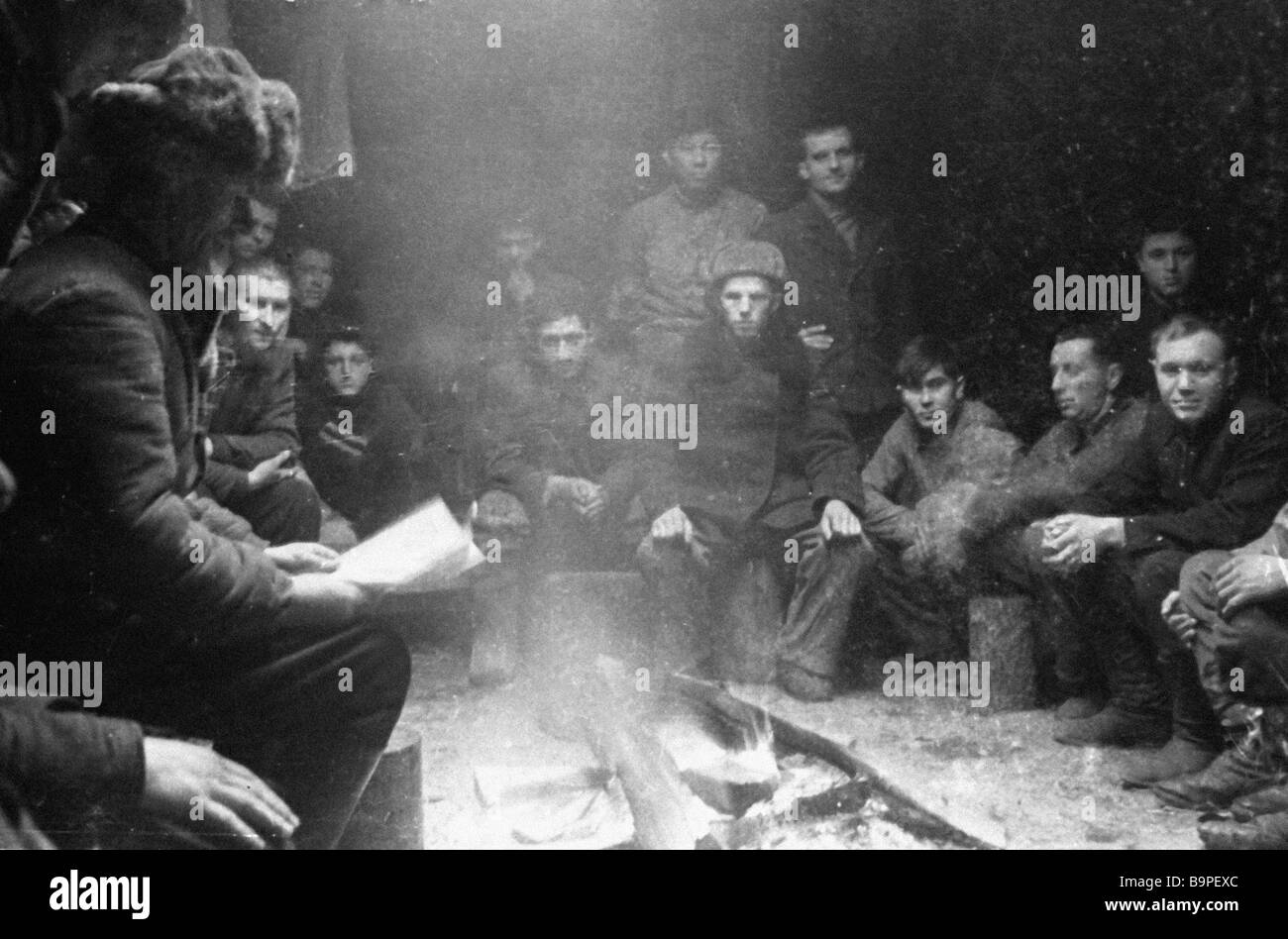 Dmitry Medvedev left commander of a partisan group reading a ...