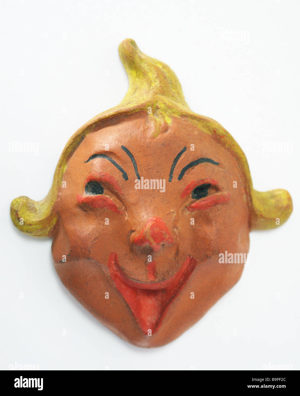 Comical Art Deco terracotta wall mask circa 1930 Stock Photo - Alamy