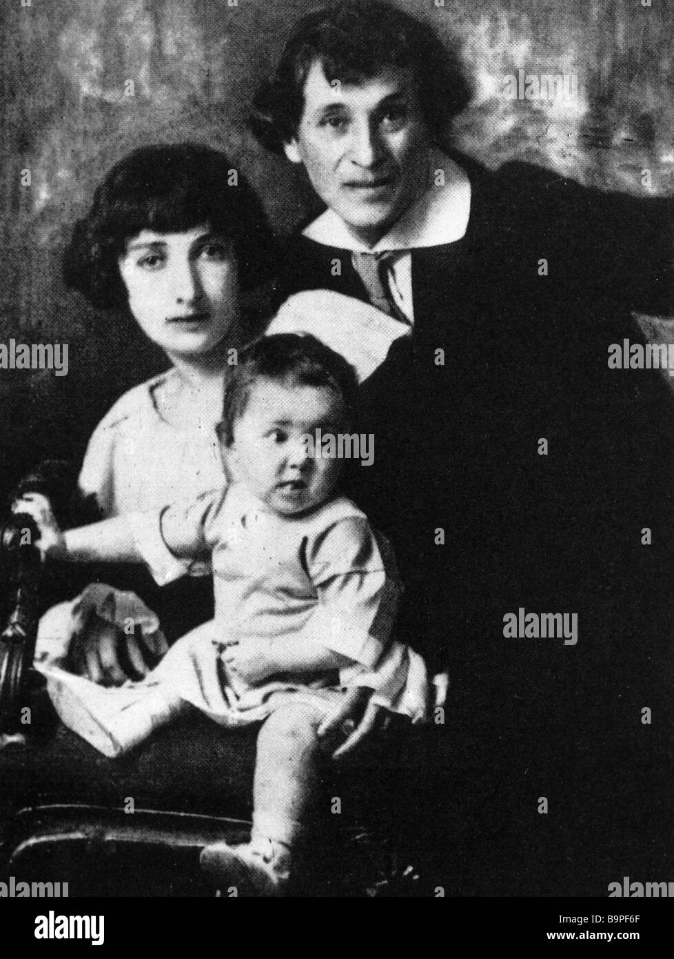 Artist Marc Chagall right with his wife left and daughter Ida ...