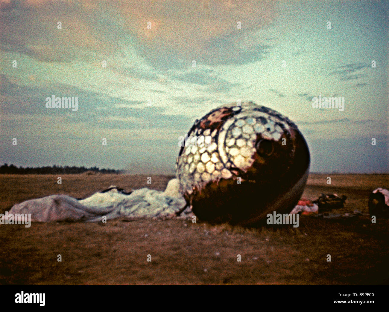 The recovery module of Yury Gagarin s Vostok spaceship on the landing ...