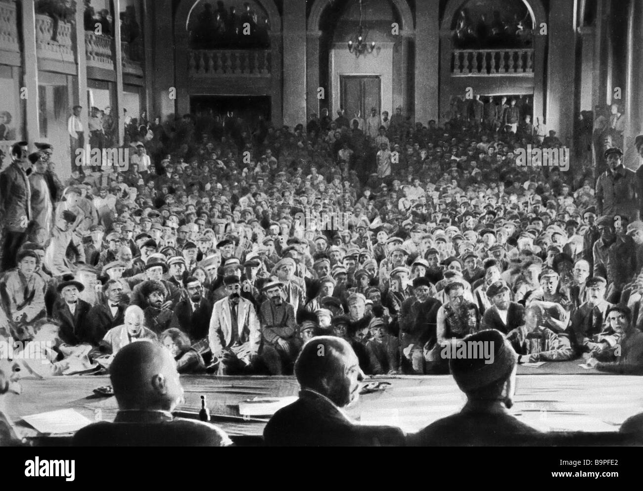 Baku Commissars attend City Soviet Council session Baku 1917 Stock ...