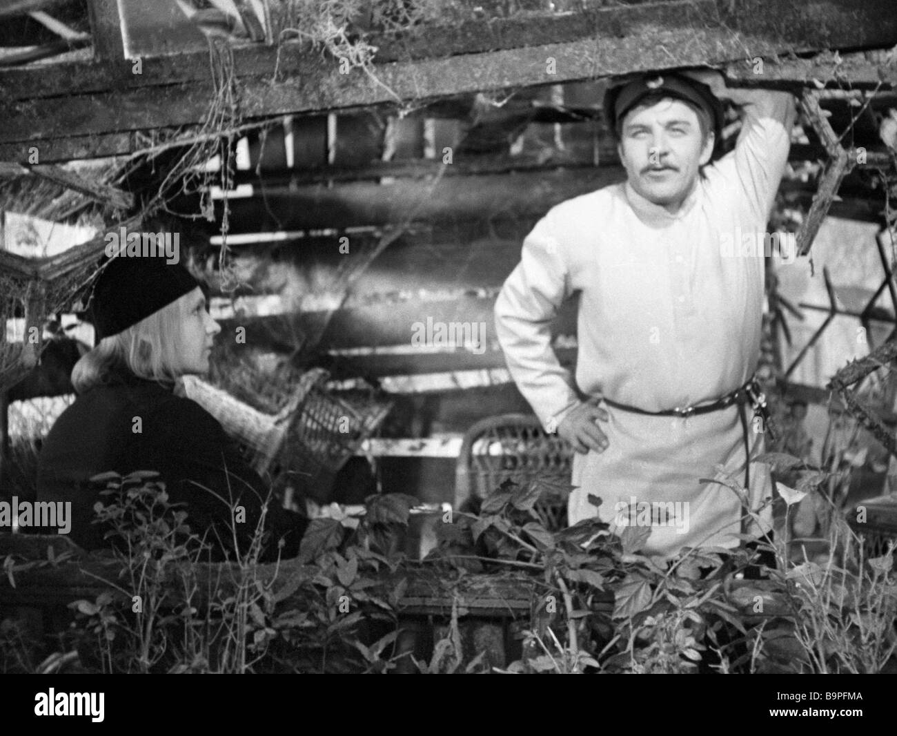 Actor Andrei Myagkov as Alexei Karamazov left and Mikhail Ulyanov as ...