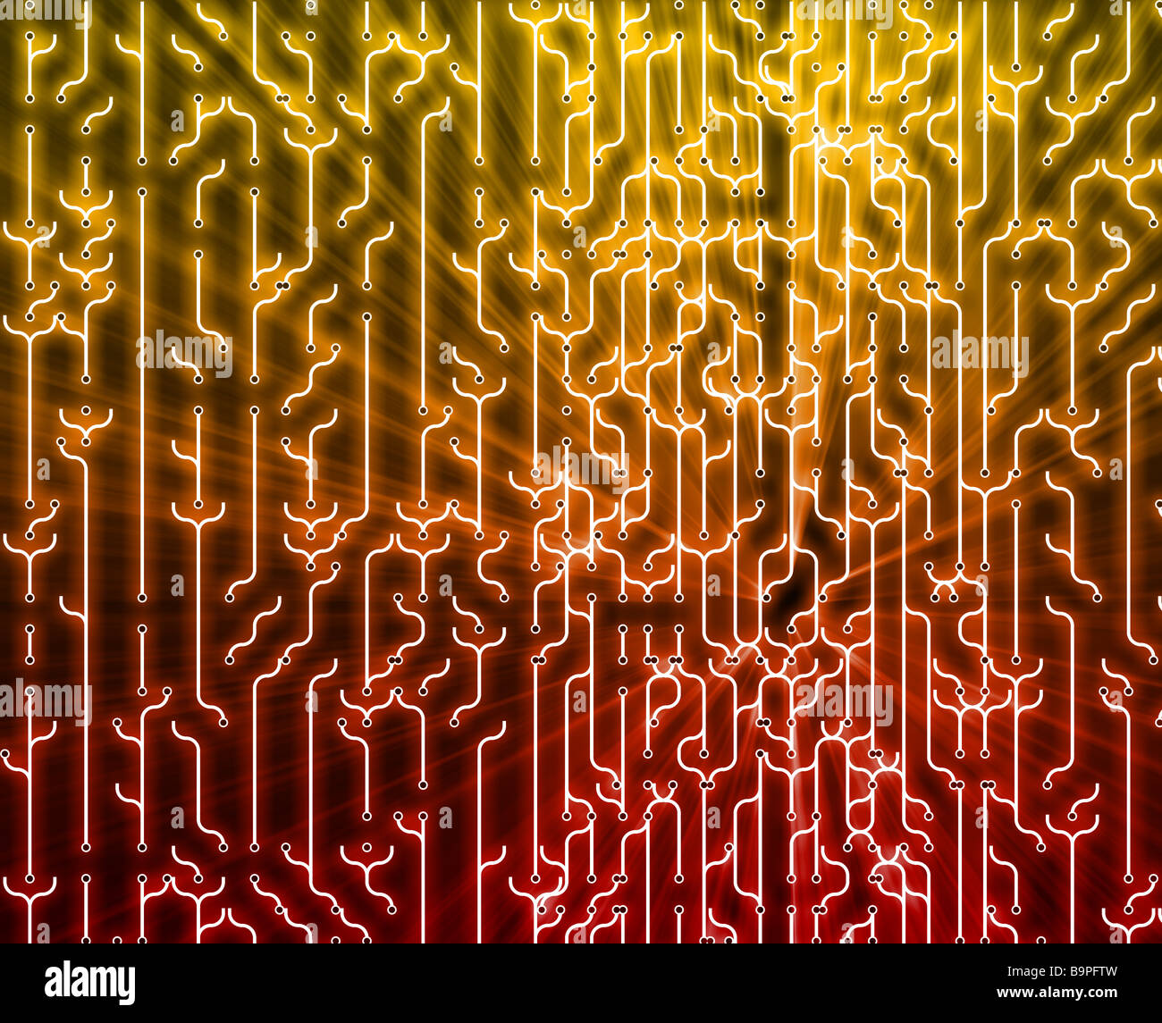 Abstract wallpaper illustration of electronic circuitry patterns Stock ...