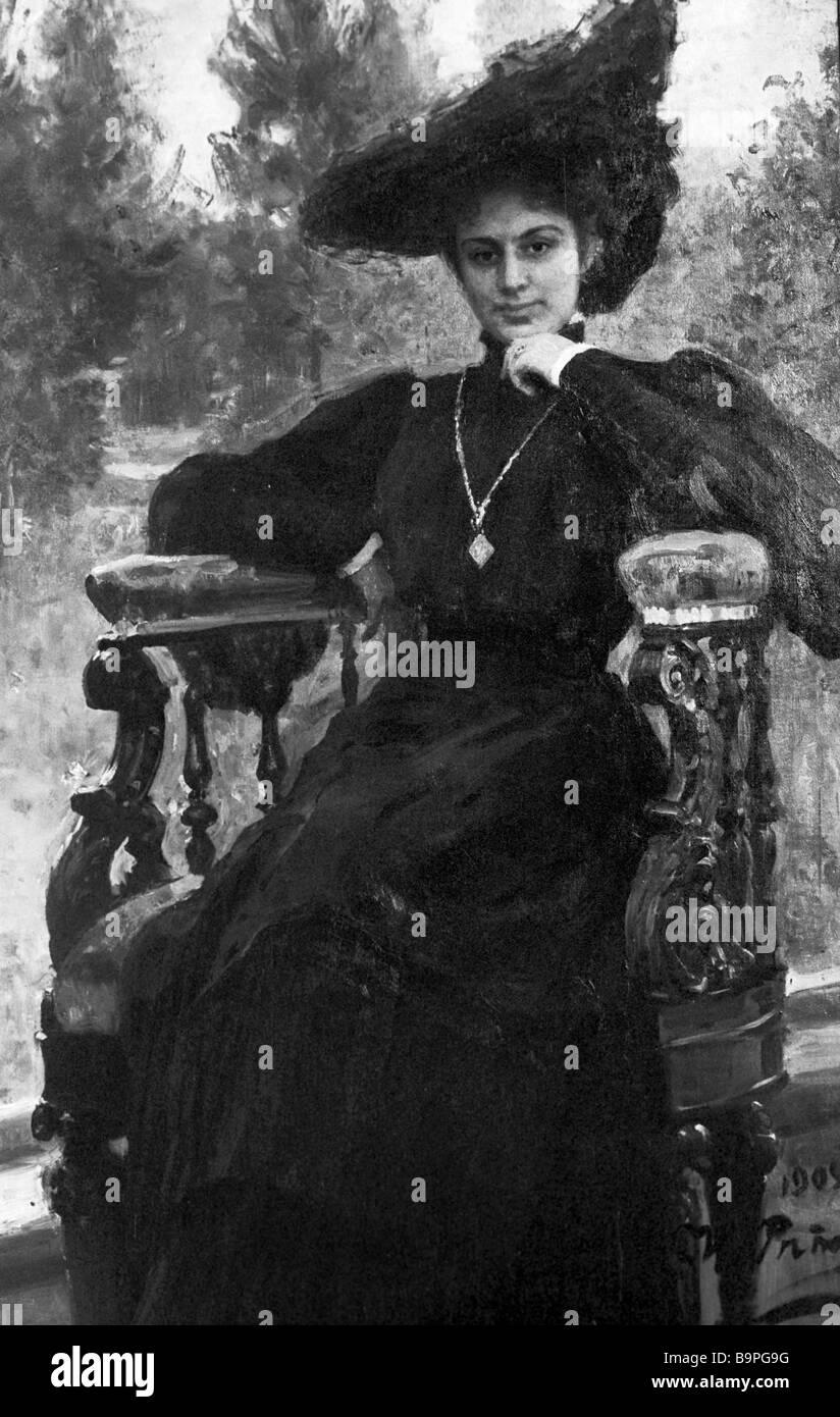 Portrait of Maria Andreyeva by Ilya Repin 1844 1930 from the collection ...