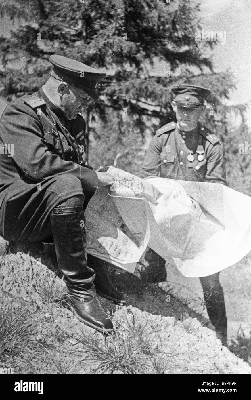 Colonel General Andrei Yeremenko commander of the Kalinin Front left ...