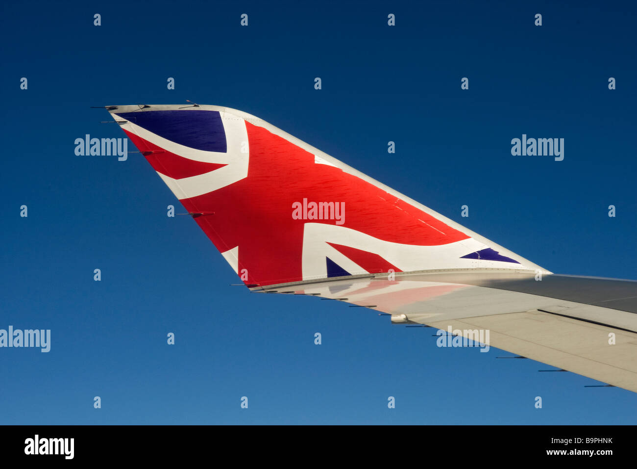 British flag painted on wing of aircraft Stock Photo - Alamy