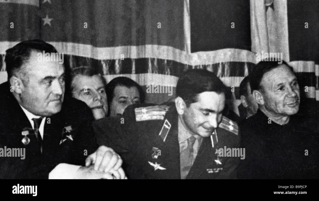Academician Sergei Korolev chief designer of first Soviet space rockets ...