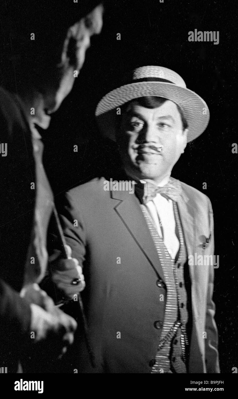 Mikhail Vodyanov right as Mishka Yaponchik in the musical comedy At ...