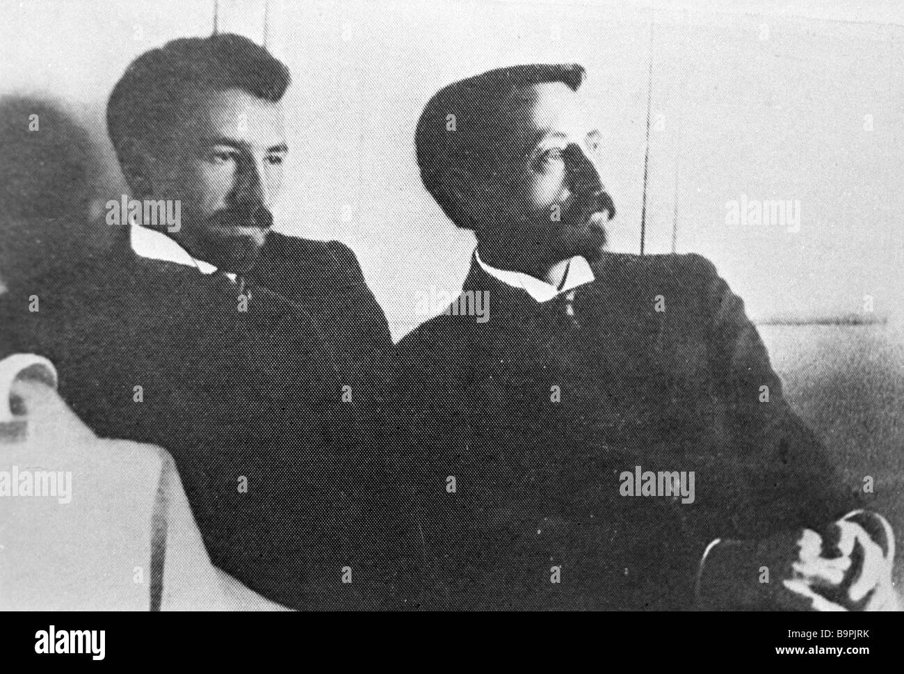 Russian writer Ivan Bunin 1870 1953 and Nikolai Pusheshnikov translator ...