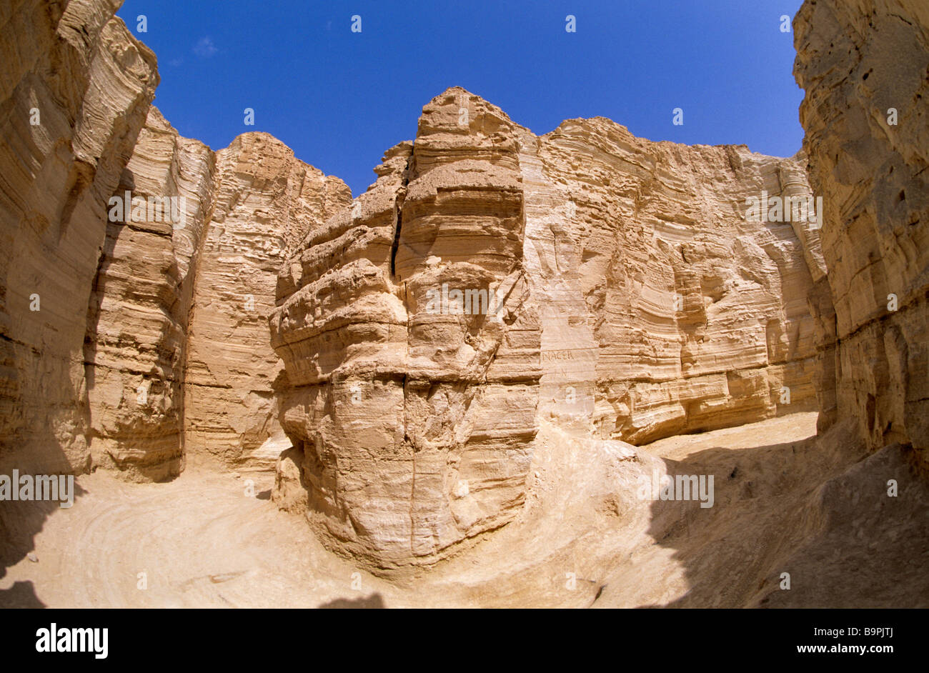 Israel, South district, Negev Desert, Mount Sodom, canyon, Flour Cave ...