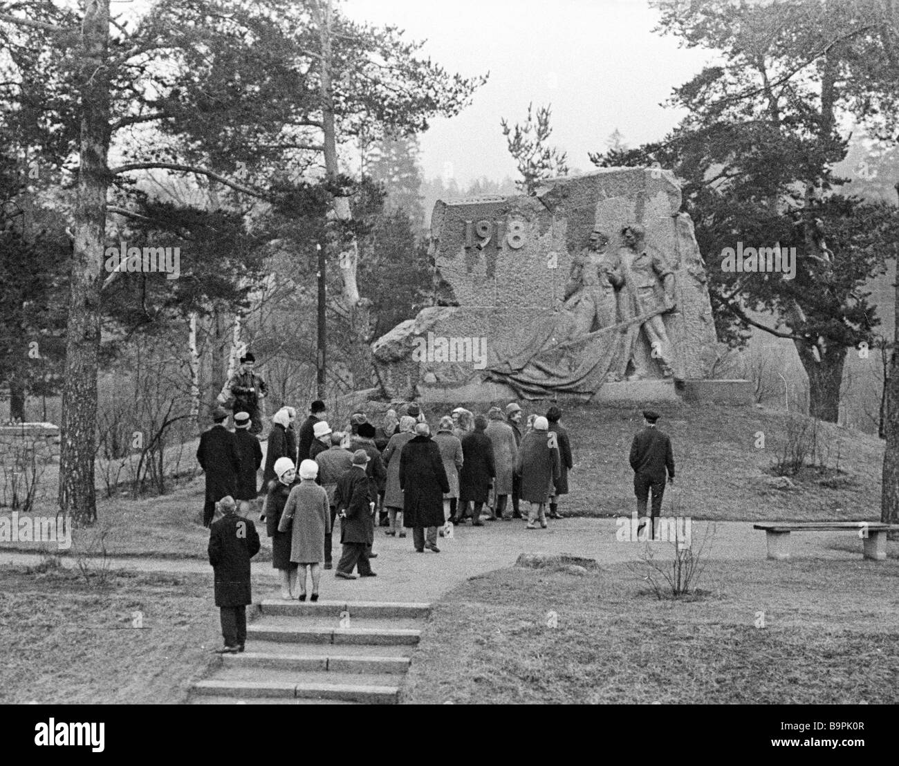 A monument to Red Guard heroes of the 1918 Revolution in Finland Stock ...