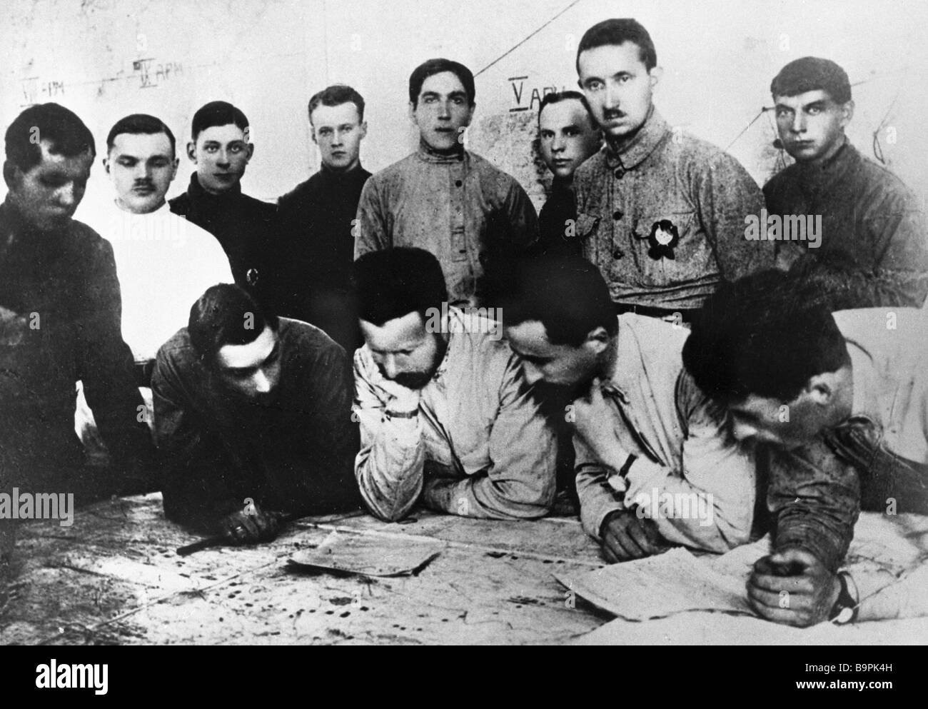 Commander Mikhail Frunze center in the headquarters of the Turkestan ...