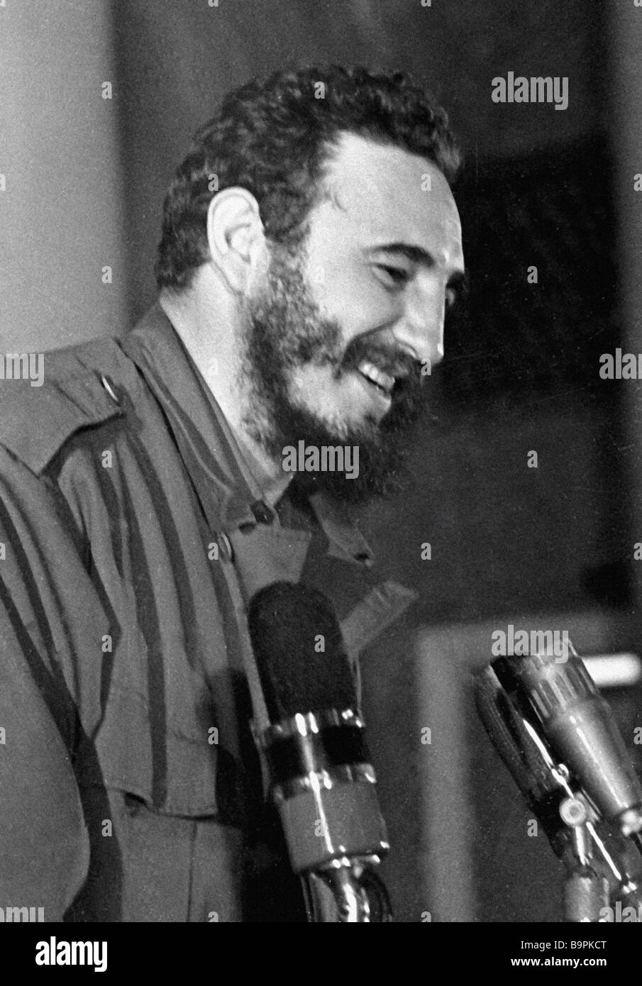 Moscow Fidel Castro Black and White Stock Photos & Images - Alamy