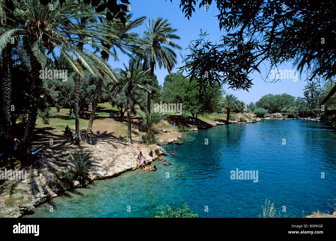 Israel, North district, Galilee, Gan Hashlosha (Sachne) National Park ...