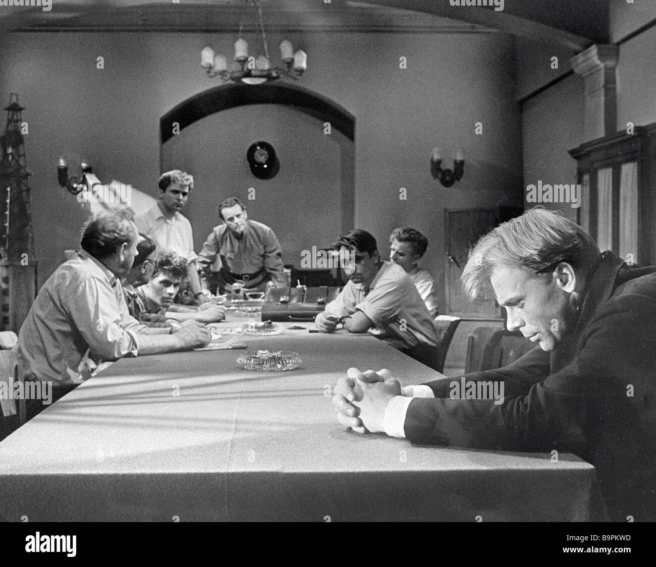 Actor Vitaly Konyayev in a scene from Vladimir Basov s film Silence ...