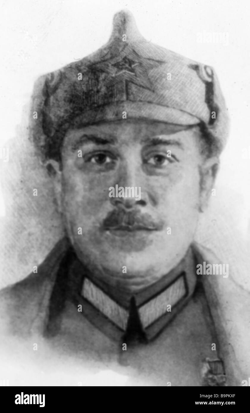 Hero of the Russian Civil war Hungarian writer Mate Zalka Stock Photo ...