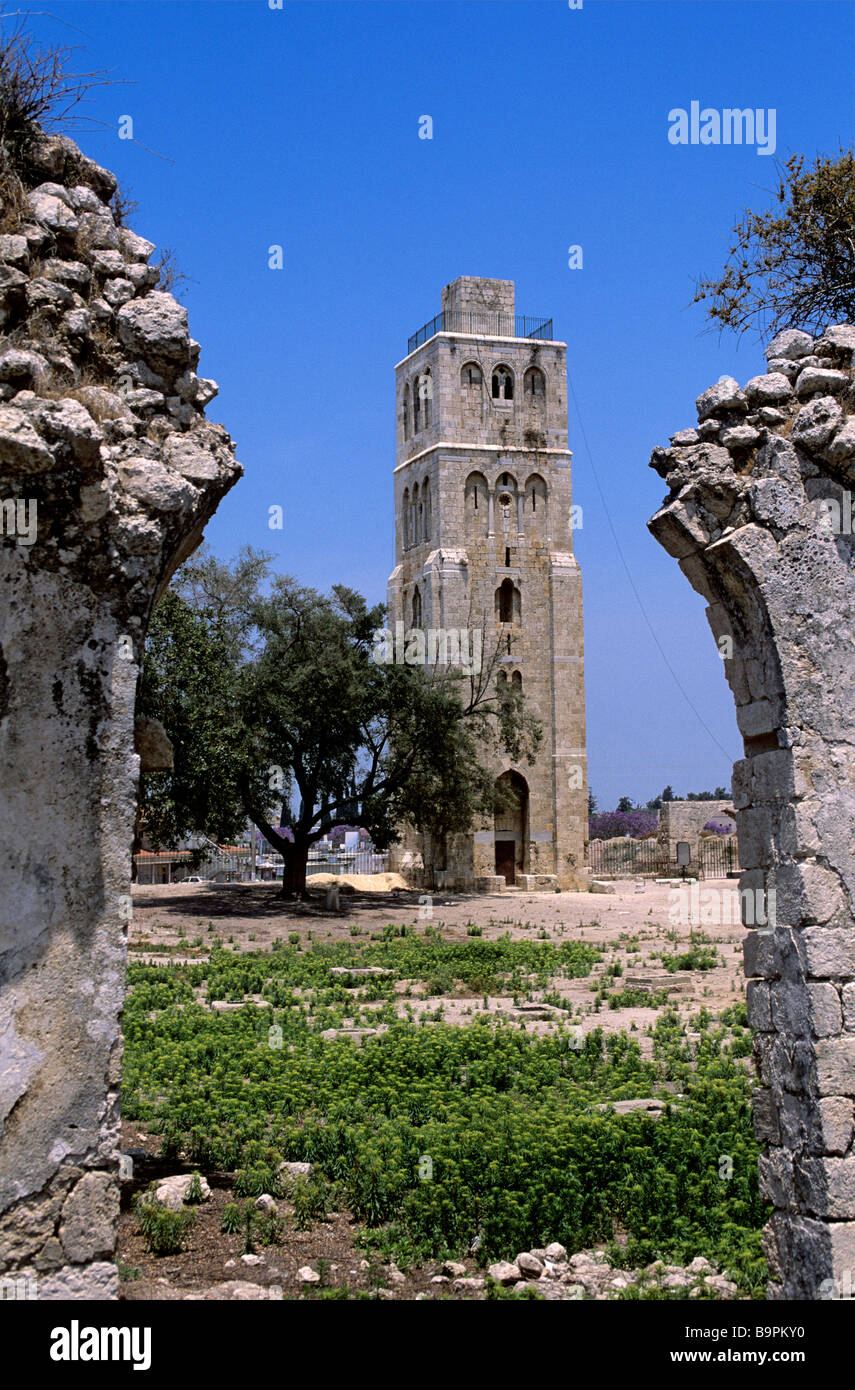 Israel, Center district, Ramla, the White Tower (Shefela), minaret of ...