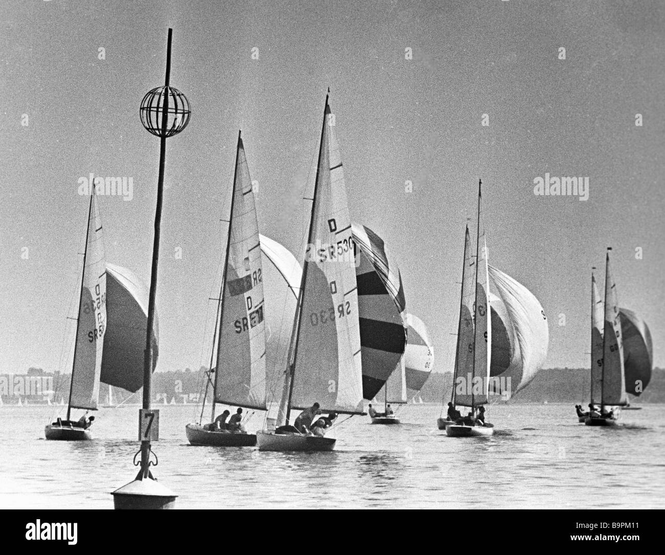 Sailing yachts going to sea Stock Photo - Alamy