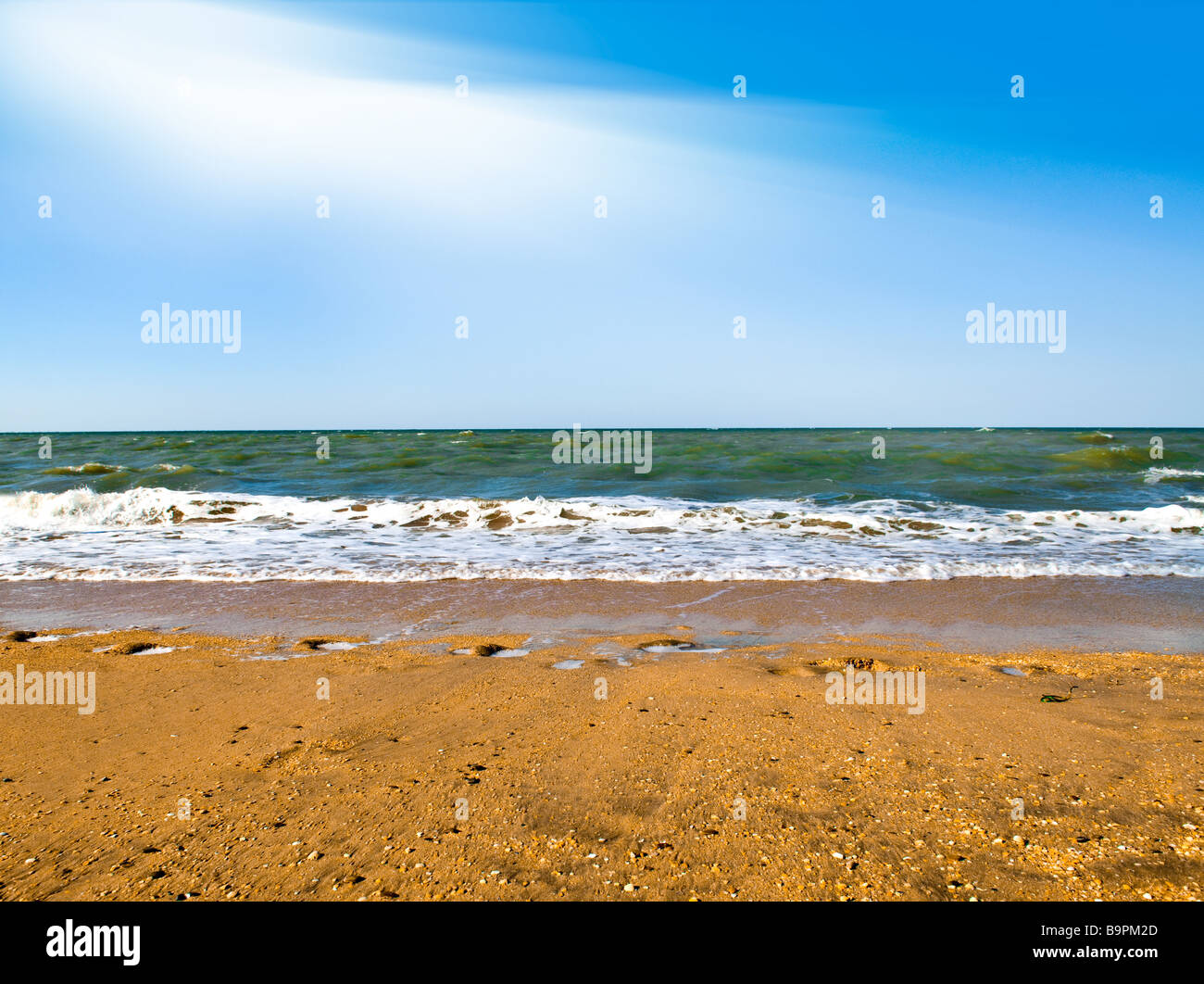 Blue sky over water Stock Photo - Alamy