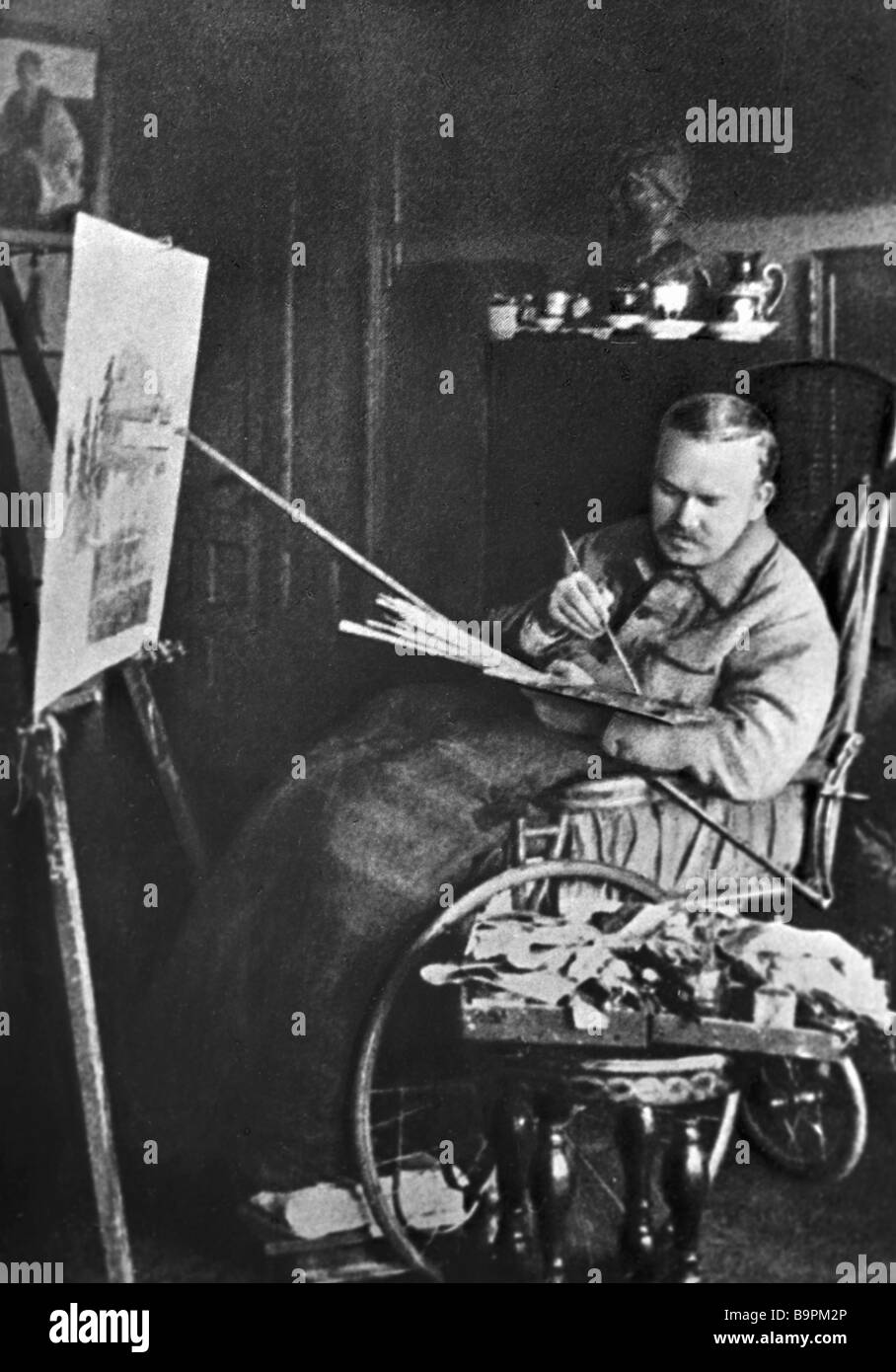 Russian Soviet painter and graphic artist Boris Kustodiyev Stock Photo ...