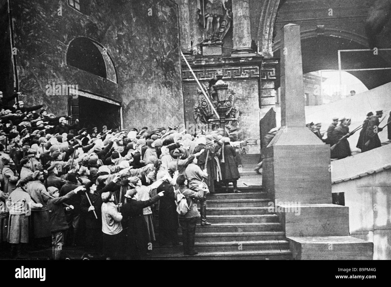 Stage version of the Storm of the Winter Palace Stock Photo - Alamy