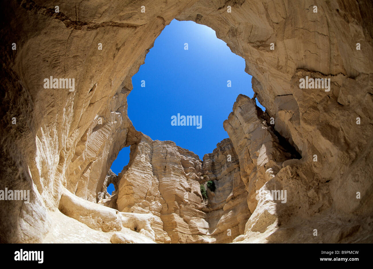 Israel, South district, Negev Desert, Mount Sodom, canyon, Flour Cave ...