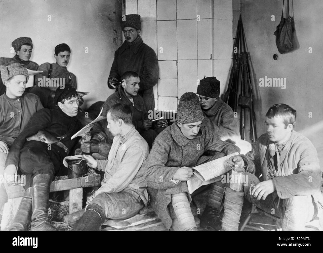 The signals headquarters of the Red Army during the suppression of the ...