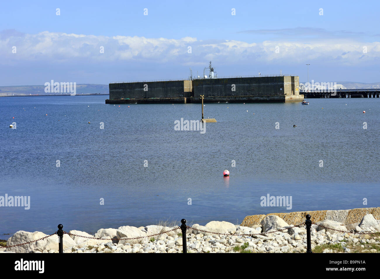 Two sections of Mulberry harbour that was built for D Day in 1944 at ...